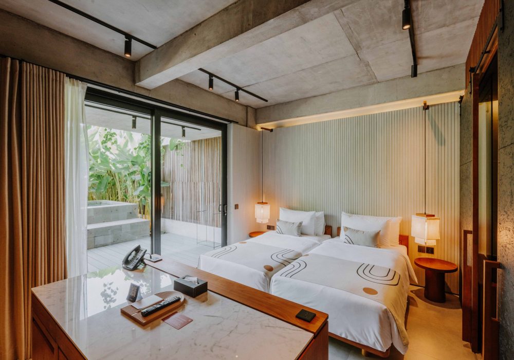 Studio accommodation with a plunge pool in Bali’s trendiest beachside hub
